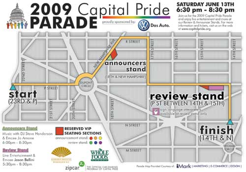 Pride Parade Map - Metro Weekly