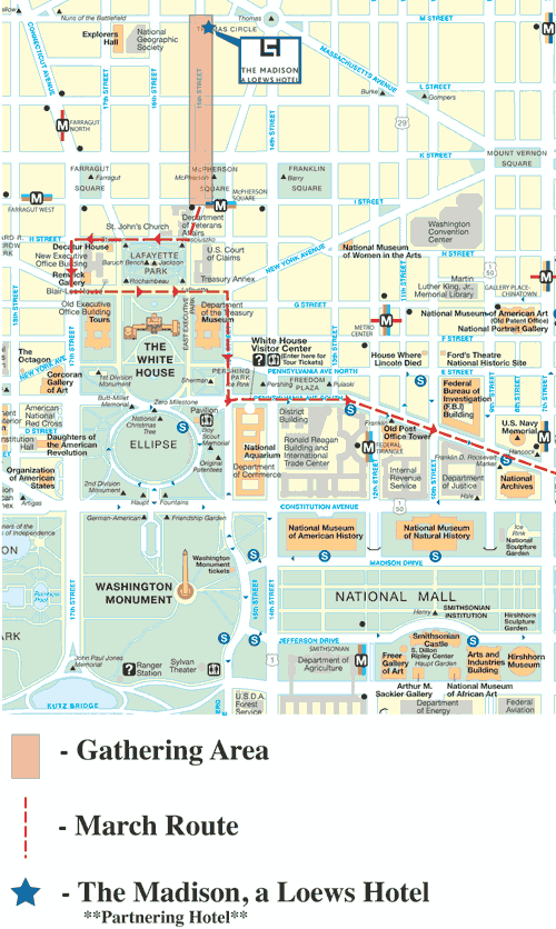 Map of March Route - Metro Weekly