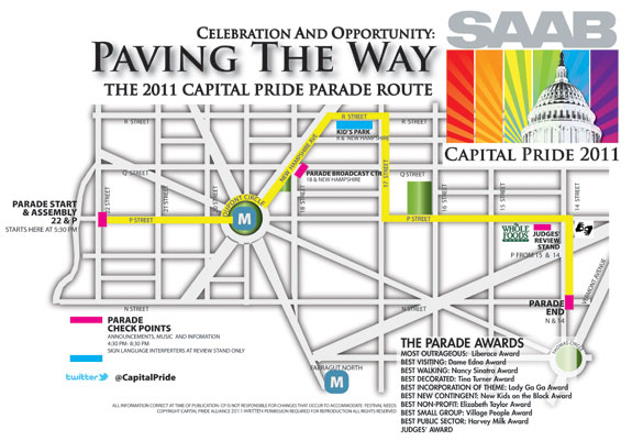 Parade Map and Contingents - Metro Weekly