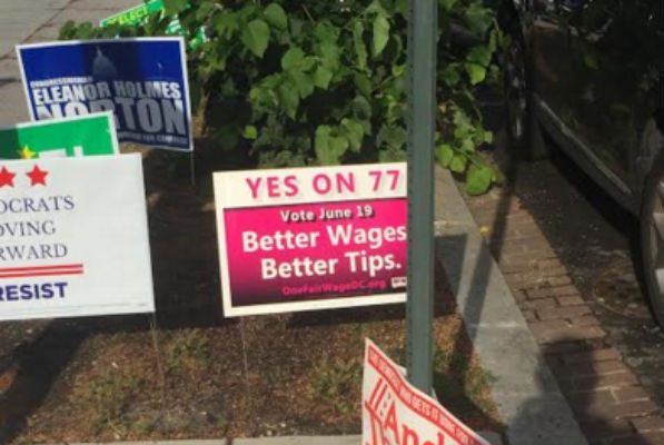 Yes on 77 sign - Metro Weekly