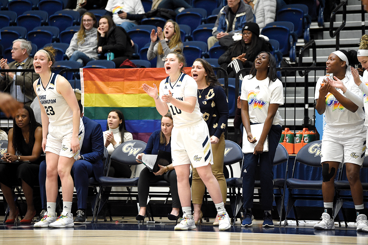 George Washington University S Women S Basketball Team Goes Out Of Its Way To Support Lgbtq