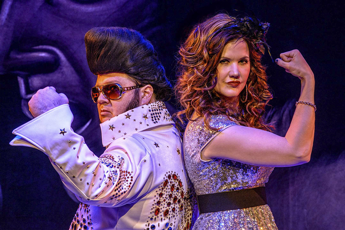 Elvis Birthday Fight Club - 2- Co Hosts Elvis and Kittie Glitter ...