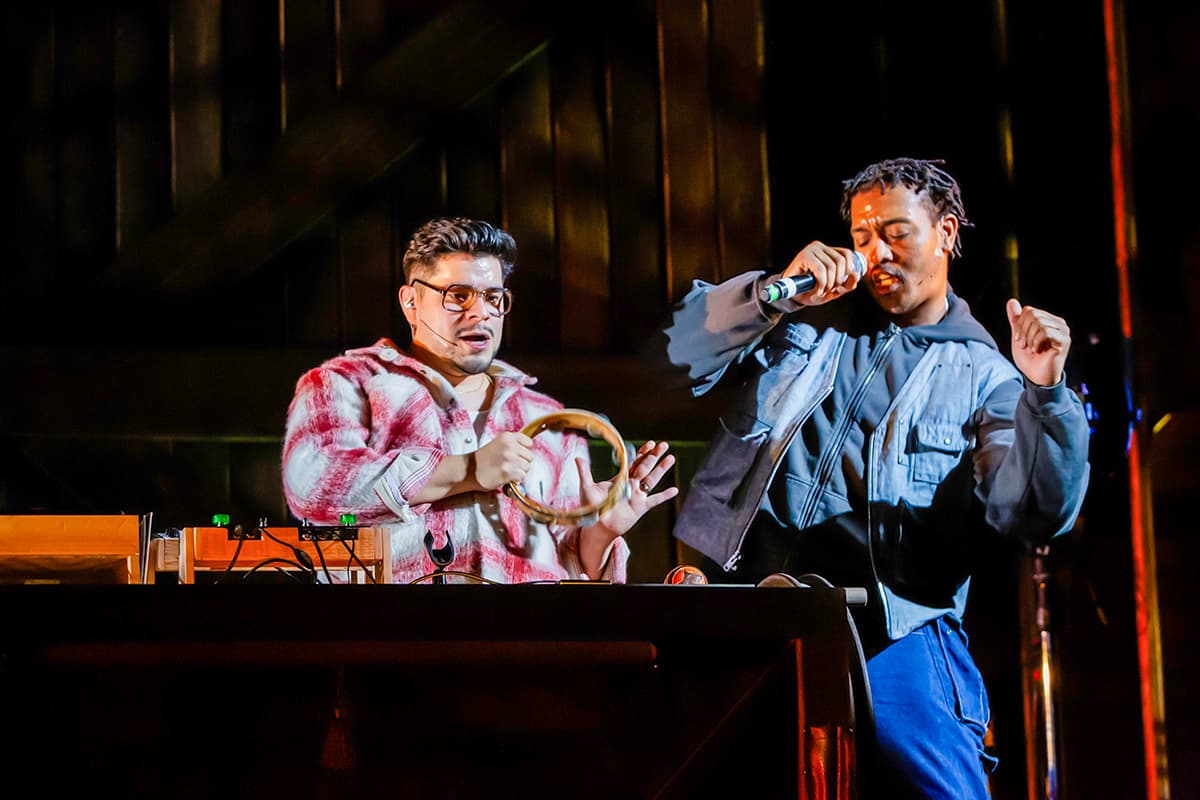 Mexodus at Mosaic - Brian Quijada (L) and Nygel D. Robinson (R) - J ...