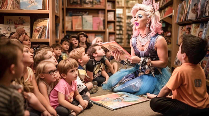 Drag Queen Story Hour (Adobe Illustration) - Metro Weekly
