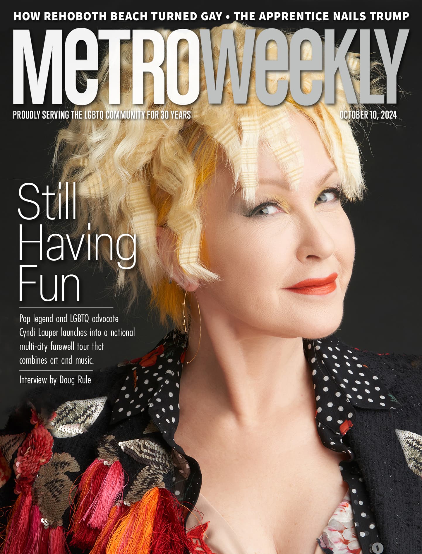 This Weeks Advertisers Cyndi Lauper Oct 10 2024 Metro Weekly
